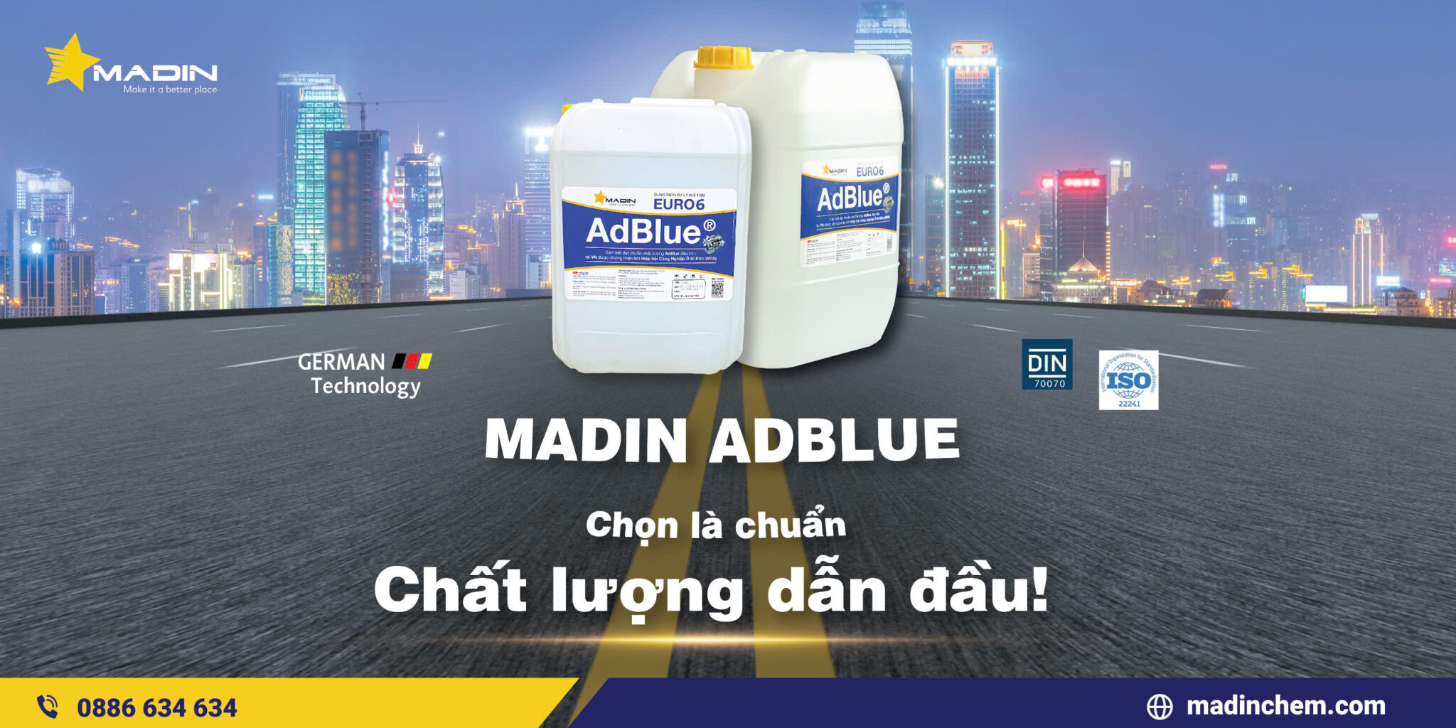 Tìm trạm bơm Madin AdBlue gần nhất